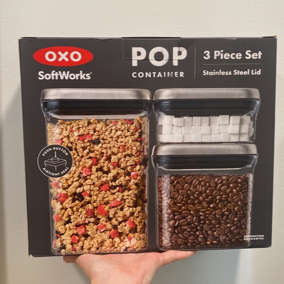 Oxo | Kitchen | Nwt Oxo 3 Piece Set Stainless Steel Lids | Poshmark
